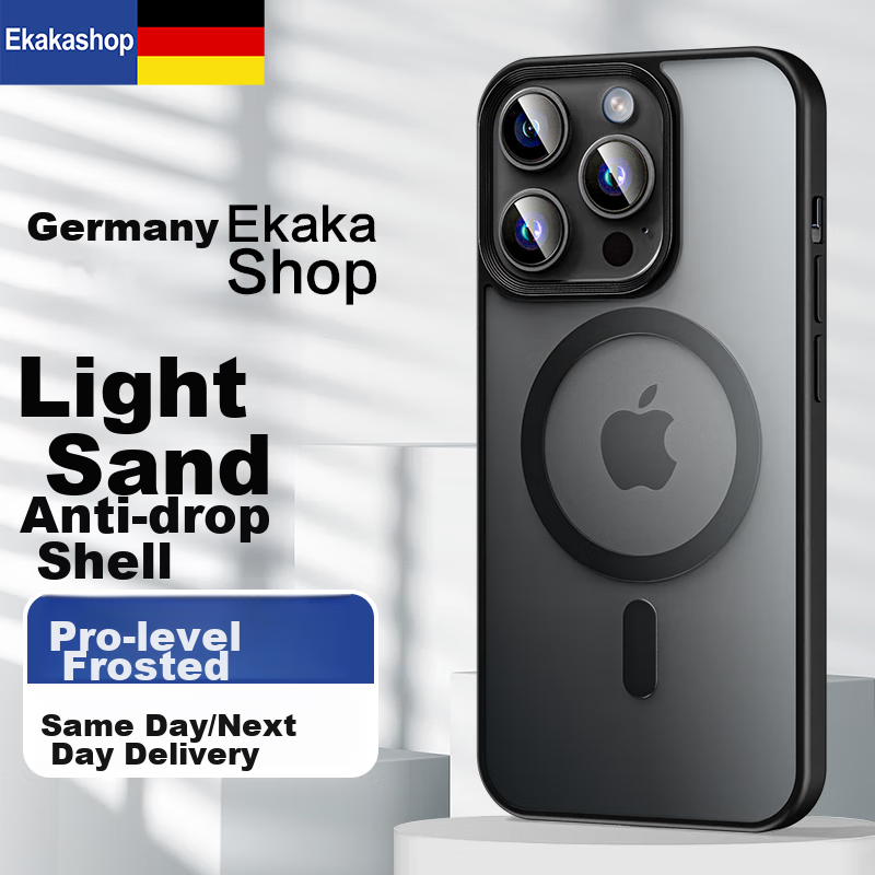 Ekakashop [Germany] Magnetic Case for IPhone 12 Pro, Full Protection Shockproof Skin-Friendly Silicone Anti-Scratch Wear-Resistant Non-Stick Fingerprint Resistant Simple Protective Cover