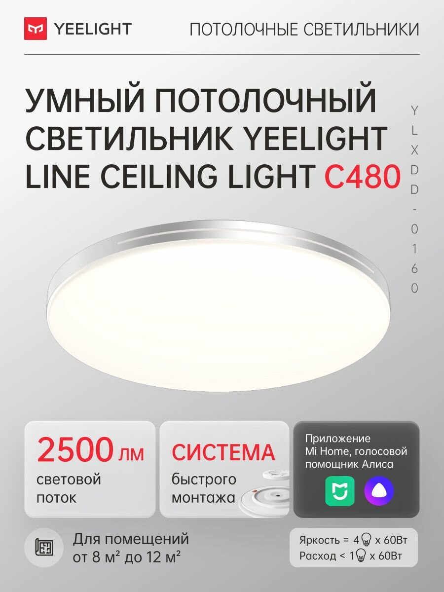 Умный потолочный светильник Yeelight Line Ceiling Light C480