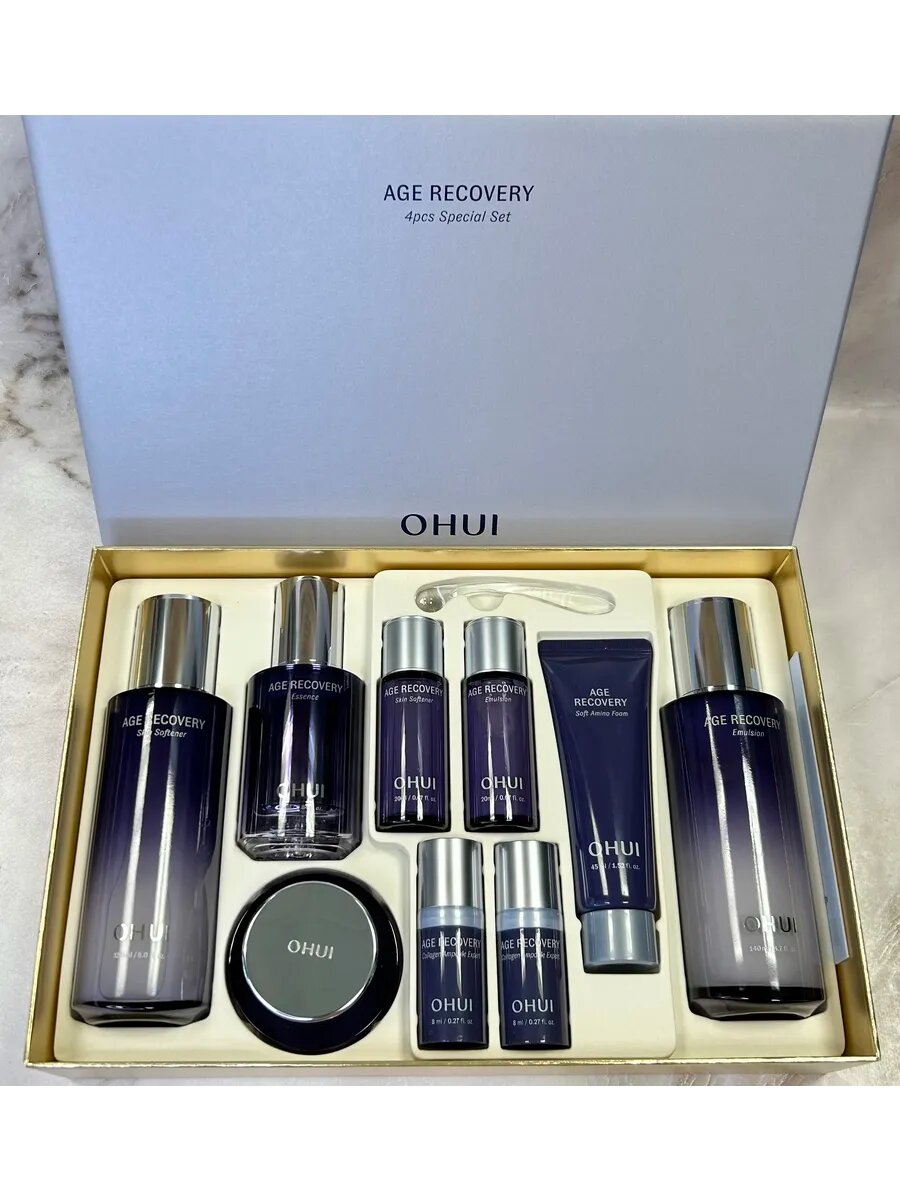 Антивозрастной косметический набор O HUI Age Recovery, Baby коллаген, 9 предметов