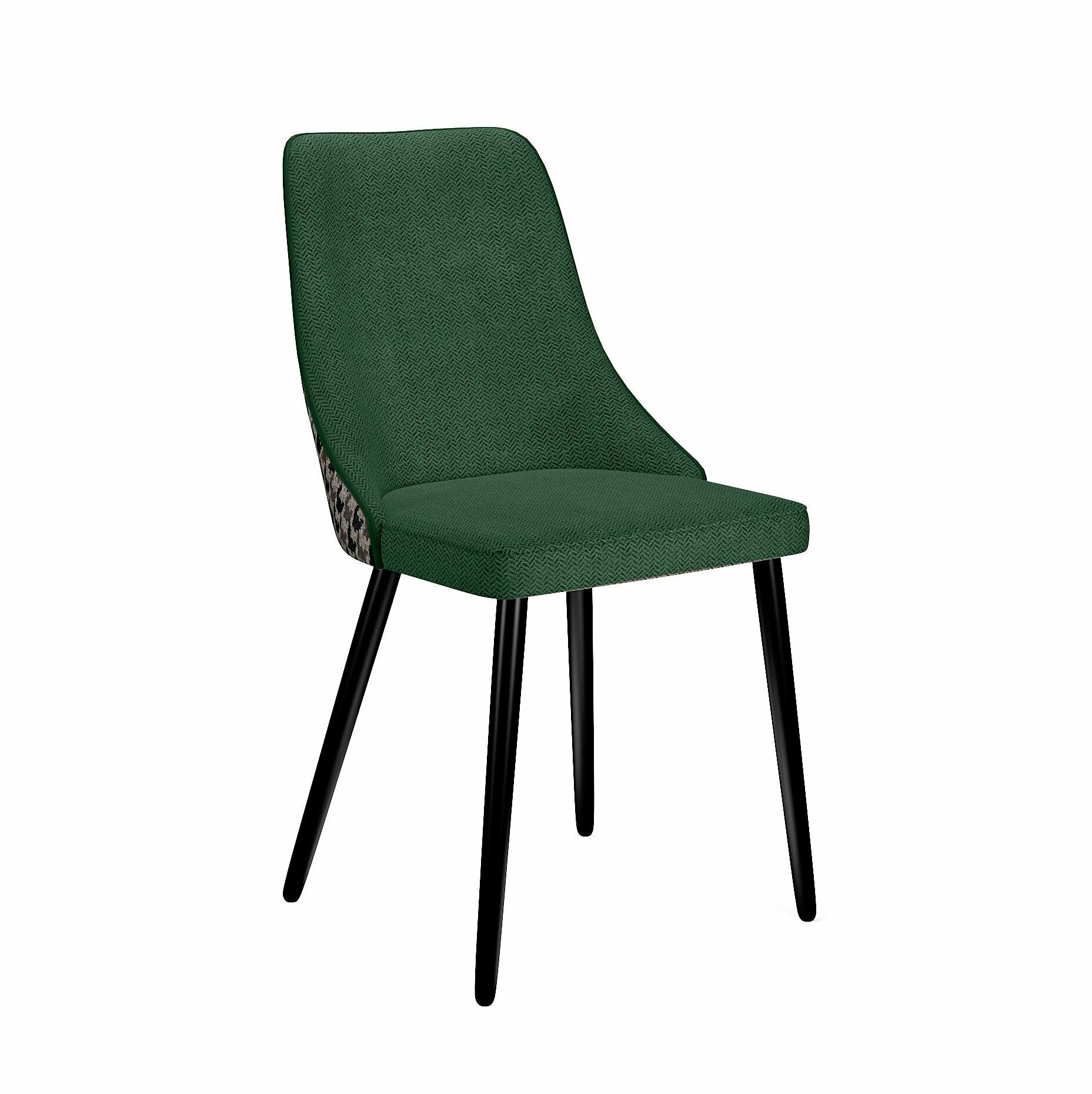 Стул для кухни DikLine 286 комбинированный SB1/A2 зеленый, ножки черные