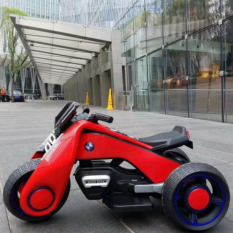 Детский мотоцикл, для девочек и мальчиков, плавный ход, аккумулятор, зарядный устройство, цвет красный