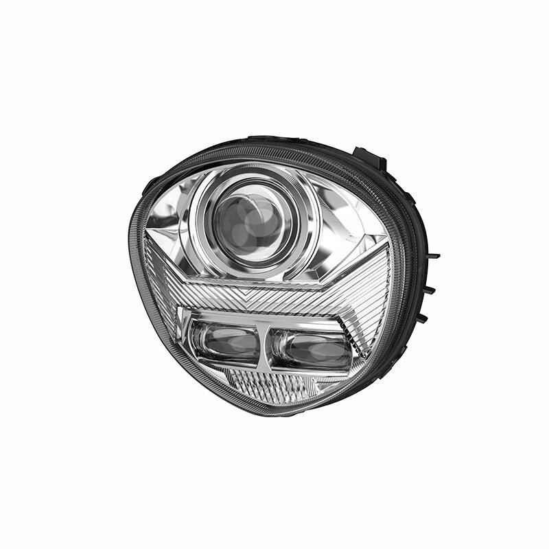 Мотоциклетный светодиодный проектор дальнего ближнего света DRL для двигателей Yamaha 2010-2017 V Star 1300 XVS 1300 с фарами E-MARK E24 Sliver Color