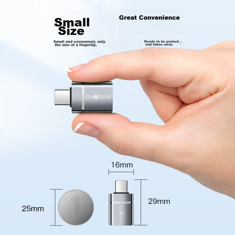 Akihabara (CHOSEAL) Type-C to USB Adapter OTG Data Cable Phone Tablet C-Port Adapter USB Drive for Apple MacBook Laptop Huawei Android Car QS9925