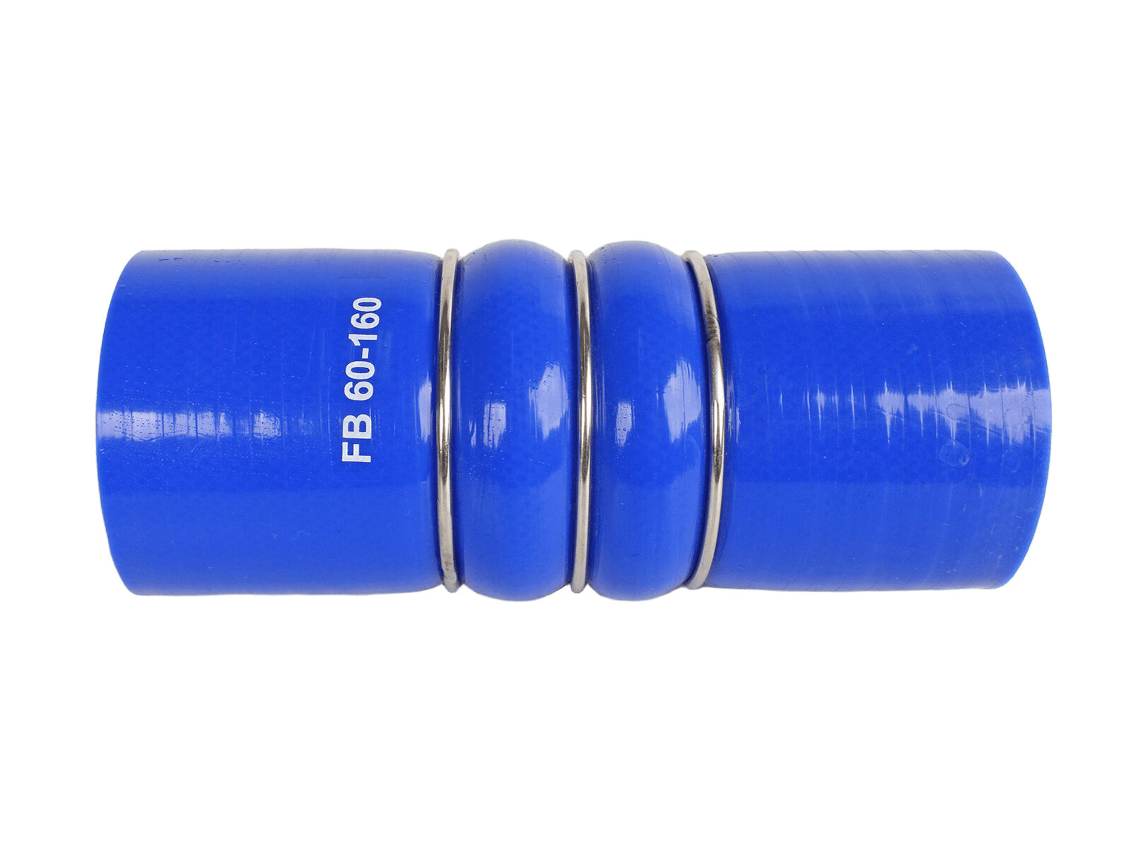 Патрубок d-60мм 160мм прямой демпферный синий d-60мм 160мм