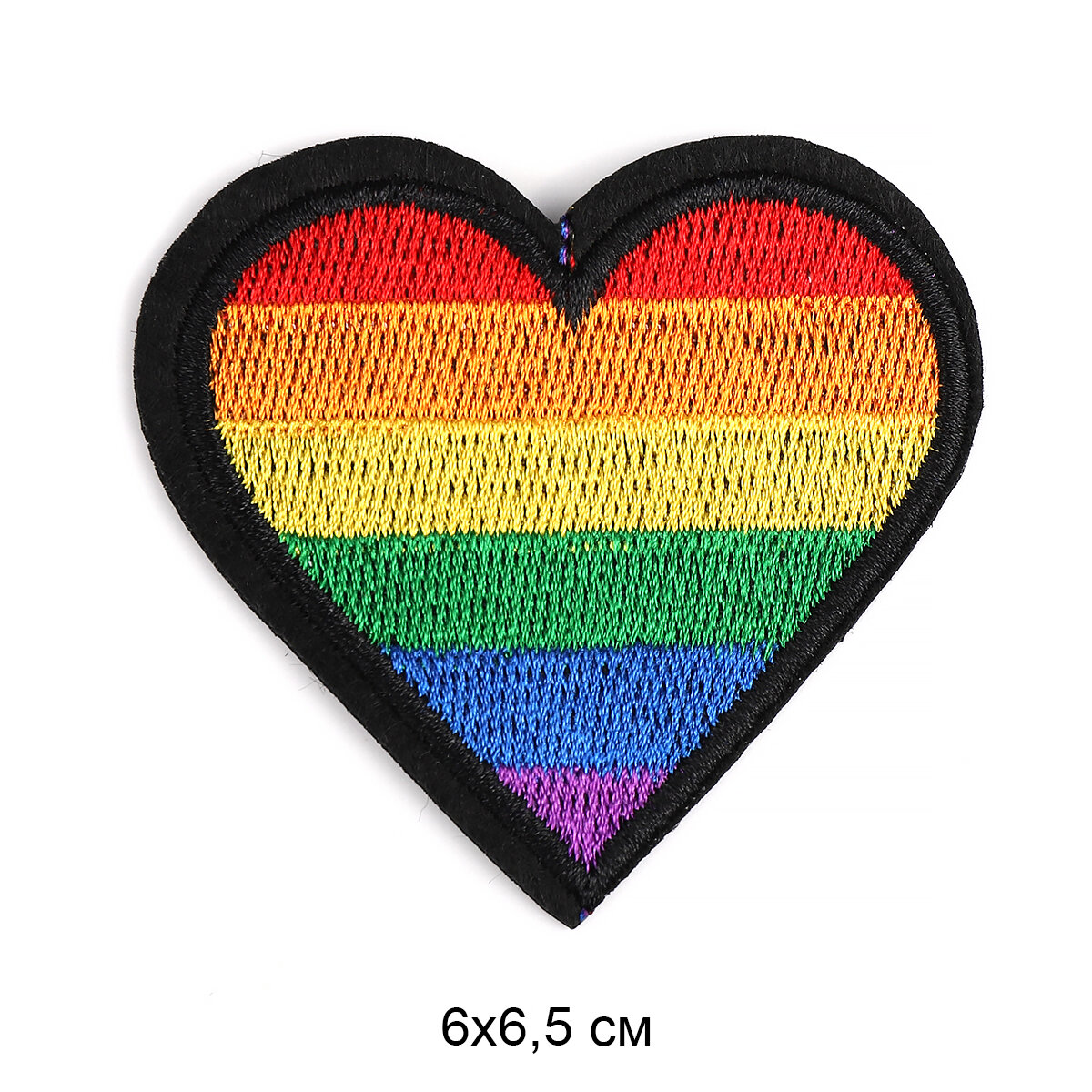 Термоаппликации арт. TBY.2325 Сердце 6х6,5см, уп.10 шт