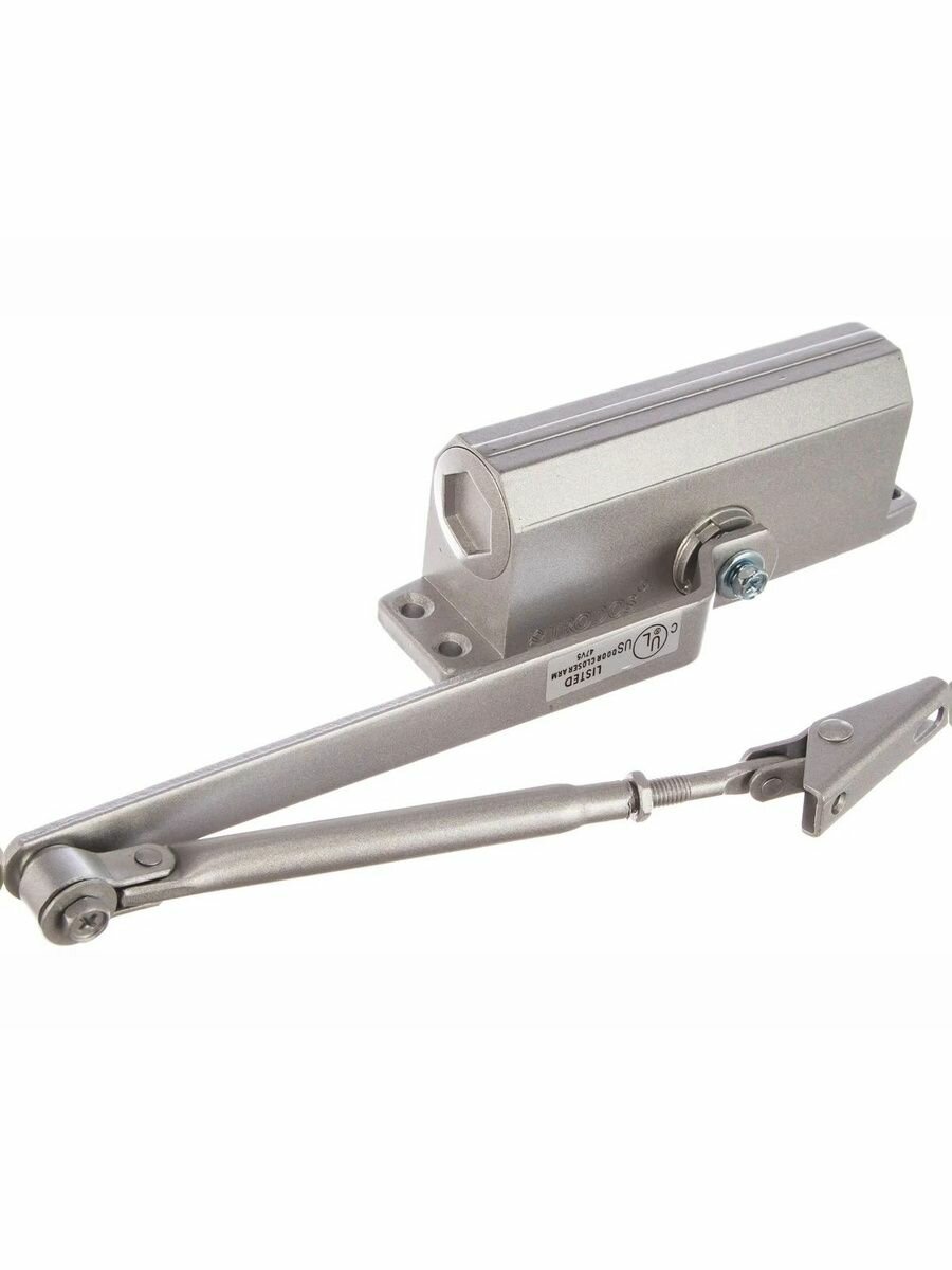 Доводчик дверной TRODOS (TD-80) цвет серебро, для дверей до 80 кг