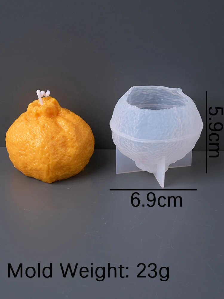 Силиконовая форма для свечей UDOCOOL 3D фрукты orange-large