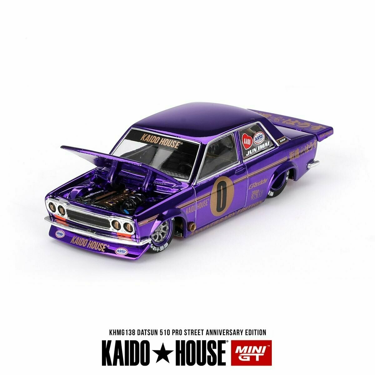 MINI GT+KAIDO HOUSE Khmg138 Datsun 510 pro Под Давлением Автомобиль Модели 1/64 Kaido Works V1