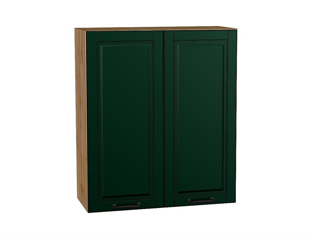 VVT Кухонный Шкаф верхний с 2-мя дверцами Дублин Дуб Вотан, Special Green, 920, 800, каркас ЛДСП Дуб Вотан, фасад МДФ Special Green, 920*800*318