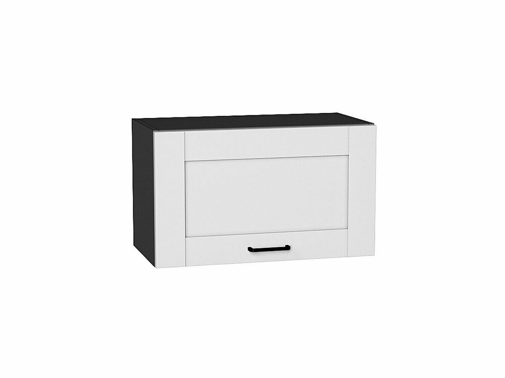 VVT Шкаф верхний горизонтальный Лофт Graphite, Super White, 600 В*Ш*Г 358*600*320, фасад МДФ Super White, корпус Graphite Super White
