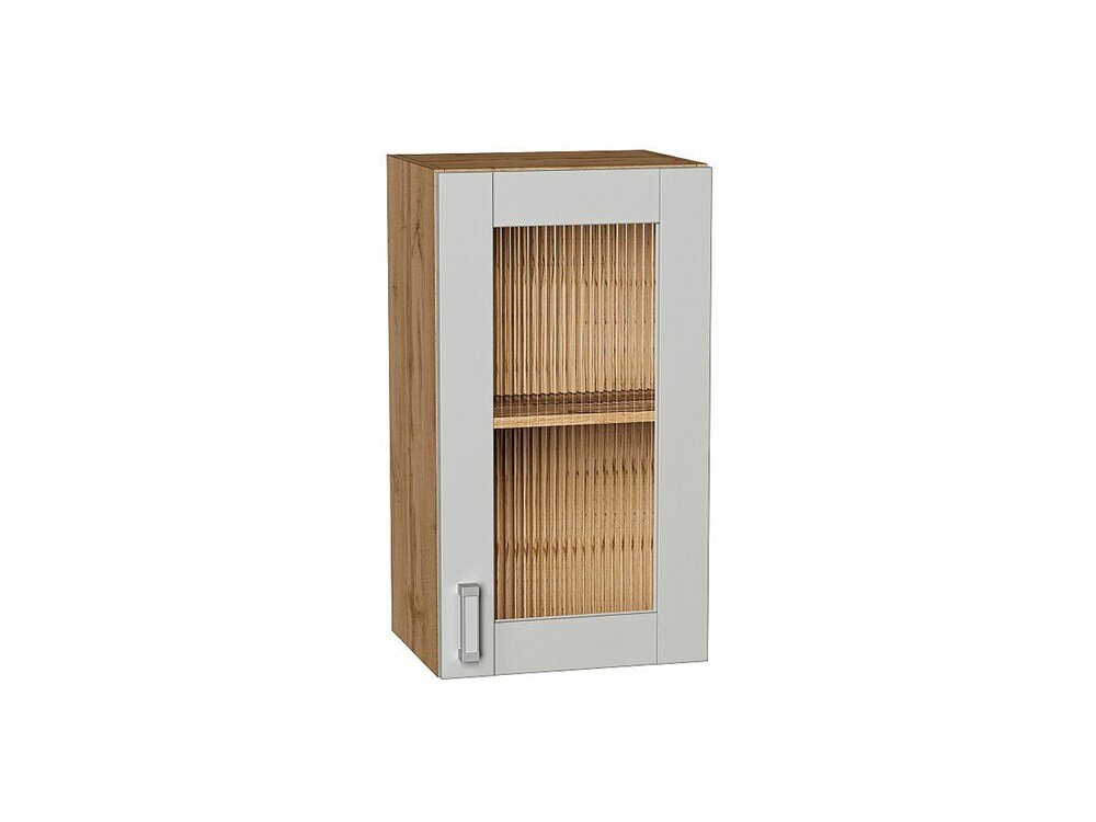 VVT Шкаф верхний с 1-ой остекленной дверцей Лофт Дуб Вотан, Grey Silk, 720, 400