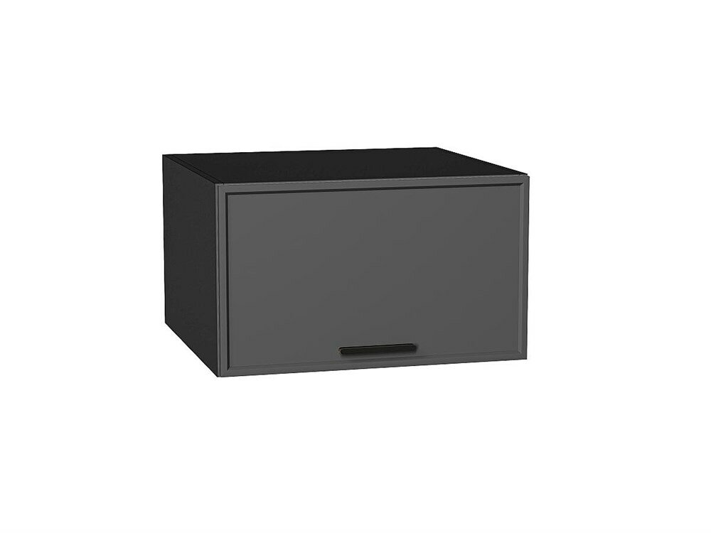 VVT Шкаф верхний горизонтальный глубокий Фрейм Graphite, Stormy Silk, 600 В*Ш*Г 358*600*580, фасад МДФ Stormy Silk, корпус Graphite Stormy Silk