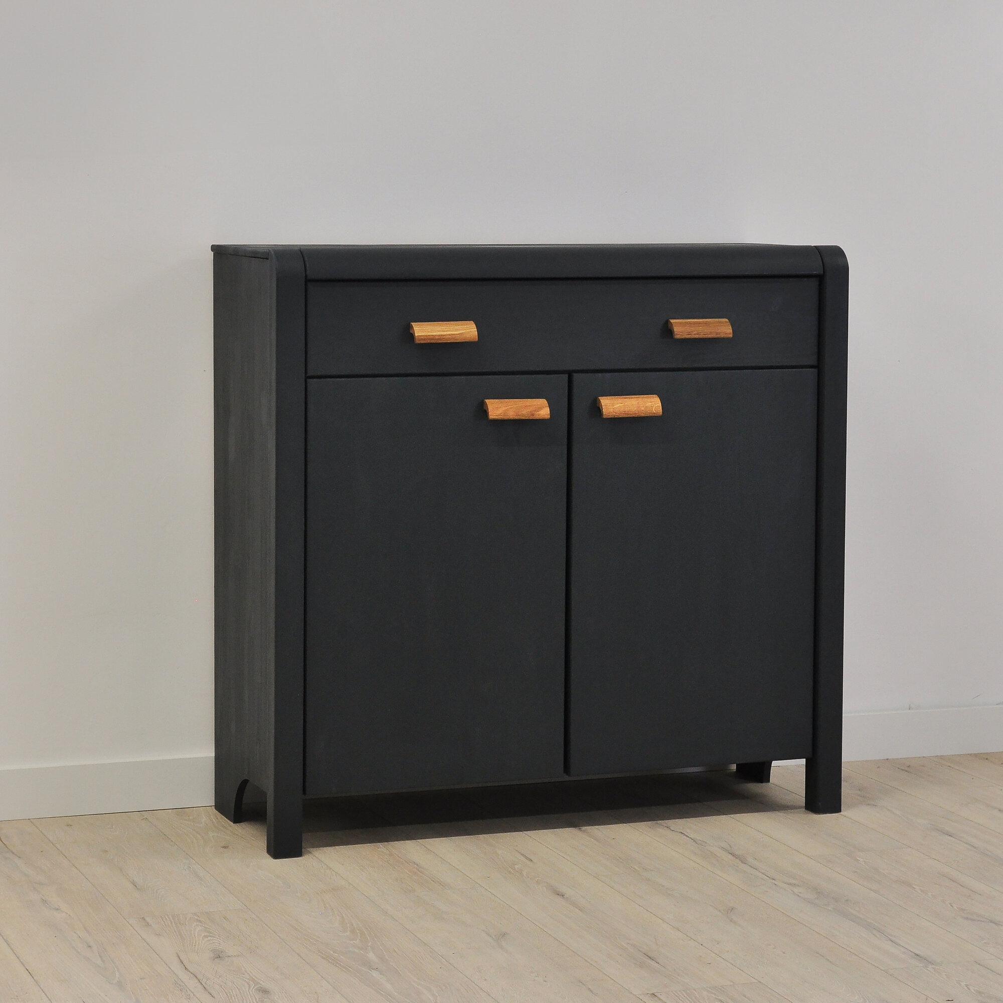 Комод, 104х39х100, Мадейра, с ящиками, для одежды и игрушек, под телевизор, из массива дерева, серый, Dipriz