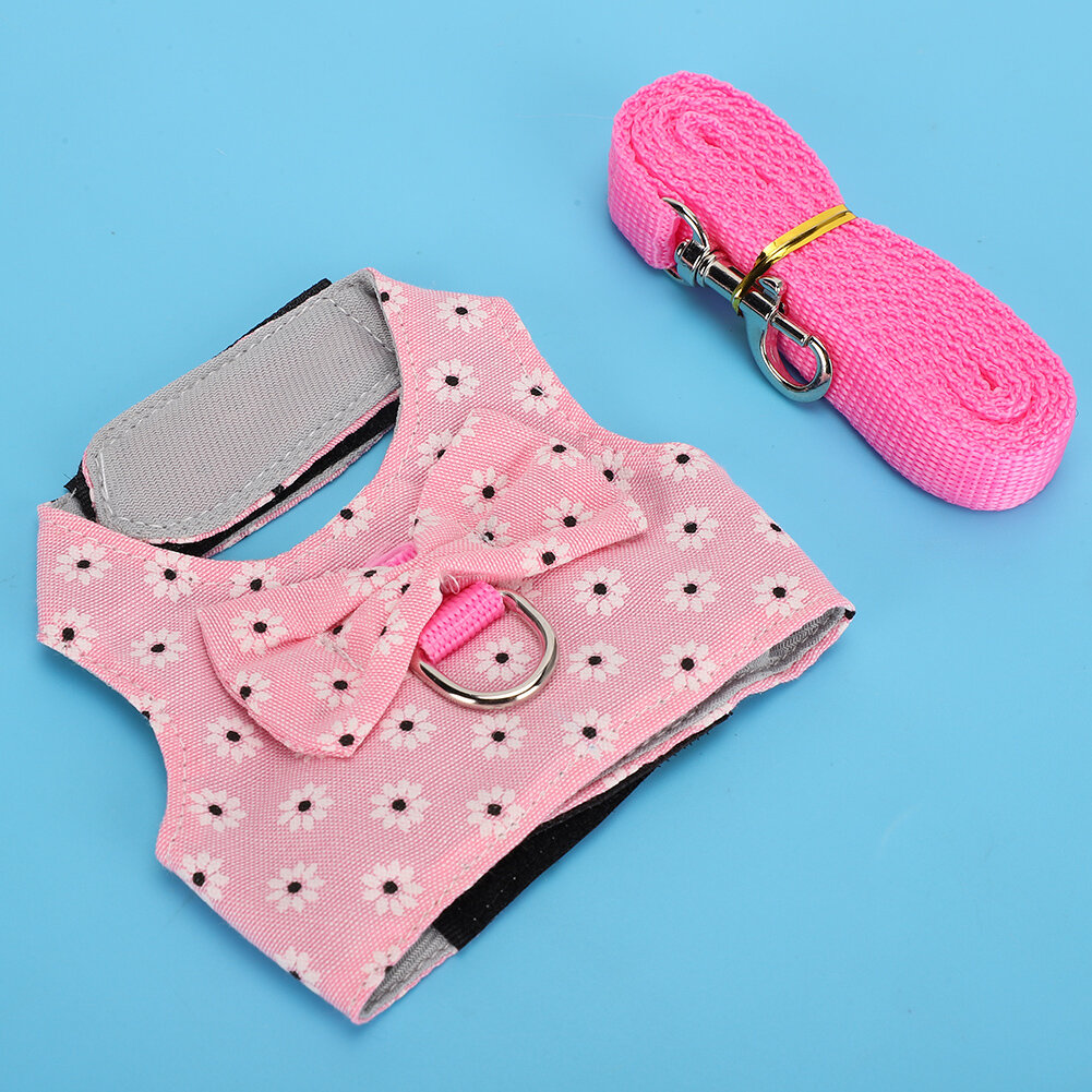 Шлейка для кроликов со свинцовым нагрудным ремнем для хомяка, поводок, аксессуары для мелких животныхS