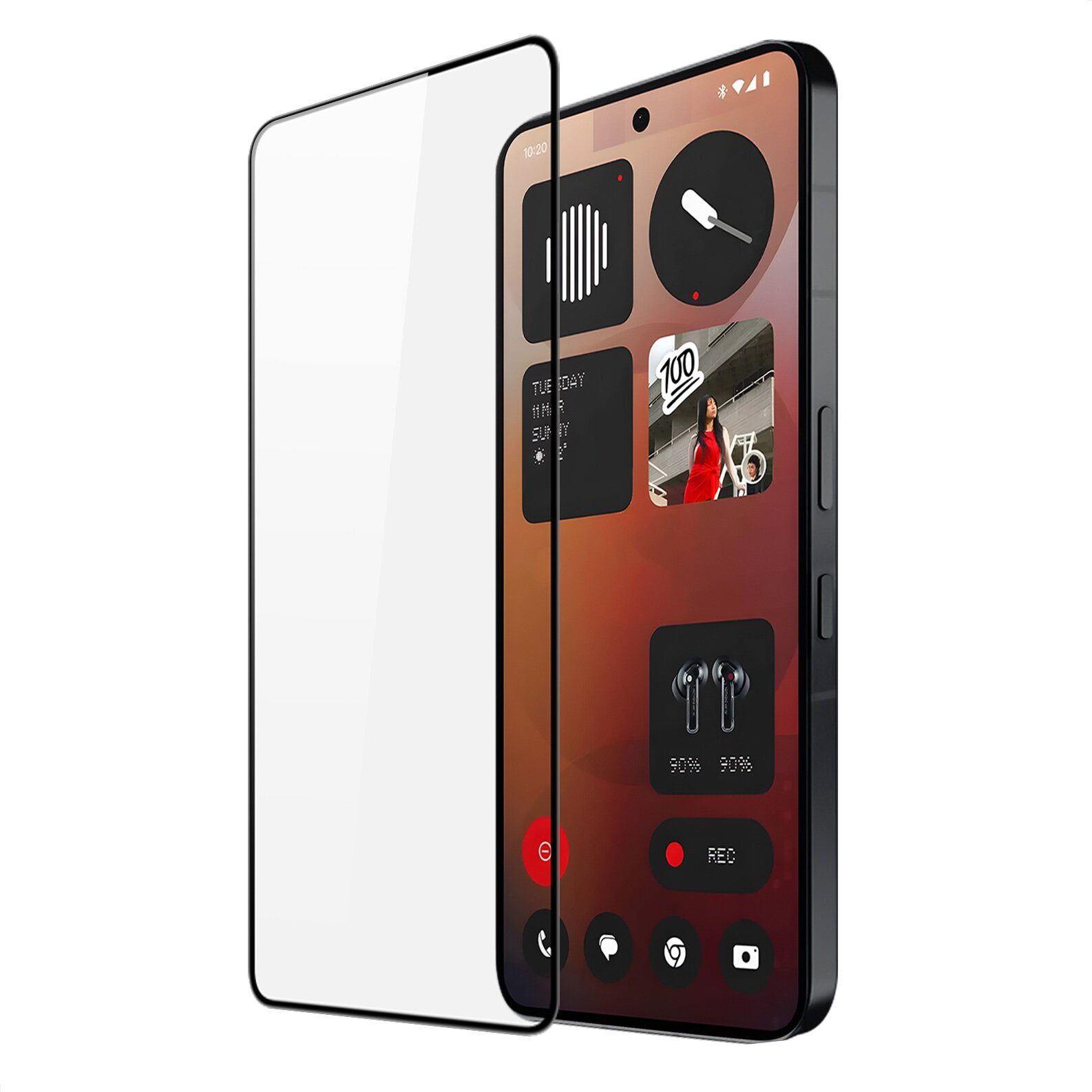 Защитное стекло из закаленного стекла для Nothing Phone 3a и 3a Pro, от Dux Ducis серия 10D-O Full Screen Glass
