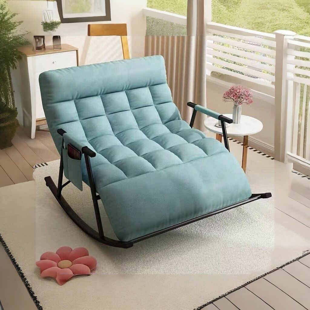 Бытовое двухместное кресло-качалка с откидной спинкой, подходящее для балкона, гостиной, офиса