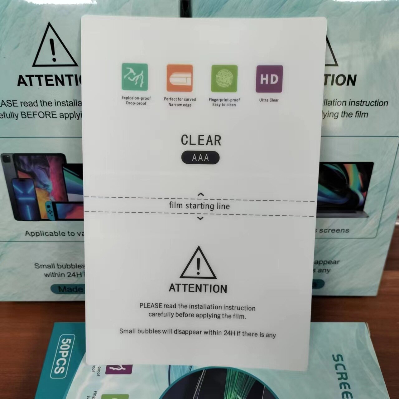 Специальная пленка для резки пленки TPU с конденсационной пленкой УФ-свет отвержденная пленка высокой четкой 8 дюймов