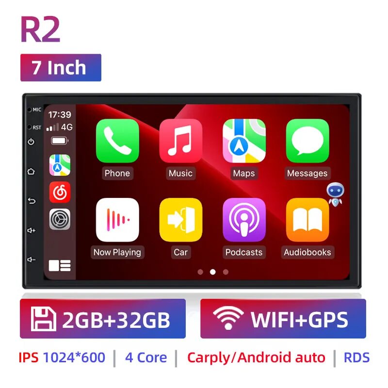 Автомагнитола Ruancheng универсальная 7 дюймов, мультимедийная стерео-система на R2 2G 32G CP