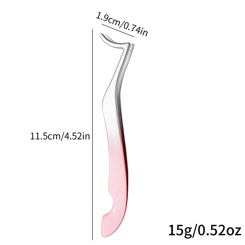 Пинцет для ресниц Pink curved clip
