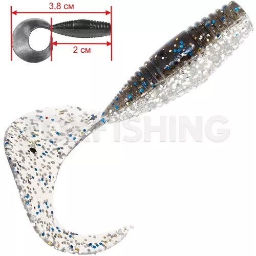 Силиконовая приманка Lucky John J.i.b Tail 1.5 #T09 3.8см. 15шт.