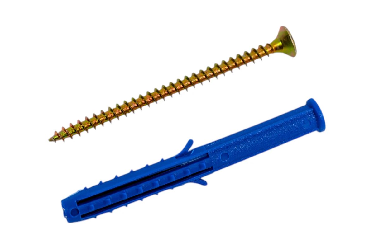 Накрепко Дюбель с шурупом 6x60, набор 8 шт, крепёжный комплект 102308 для монтажа в бетоне