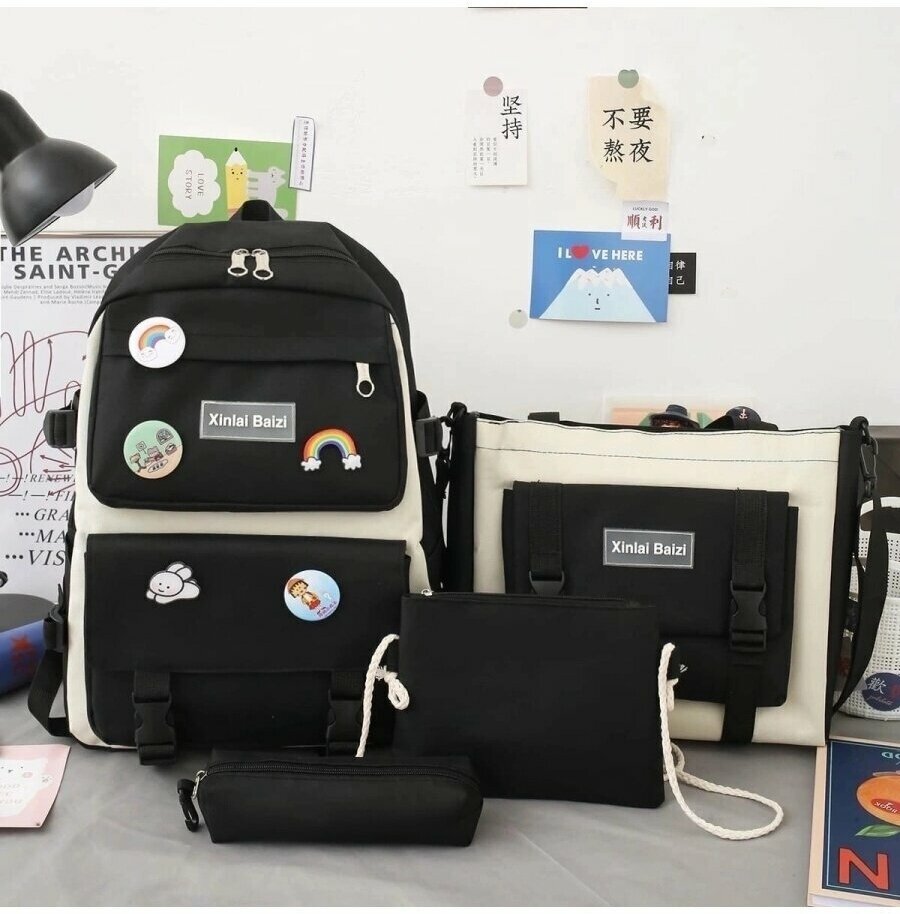 Рюкзак для школы Seller Leader, для девочек, комплект 4в1, с пеналом