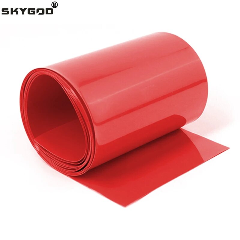 Термоусадочная трубка ПВХ красная 7-280 мм Width 110mm Dia 70mm, 1 meter