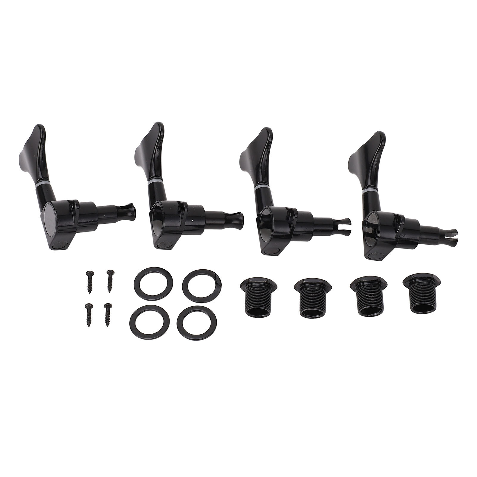 4R бас -гитарная настройка колышка блэк -металлическая герметичная басовая гитарная машина для замены