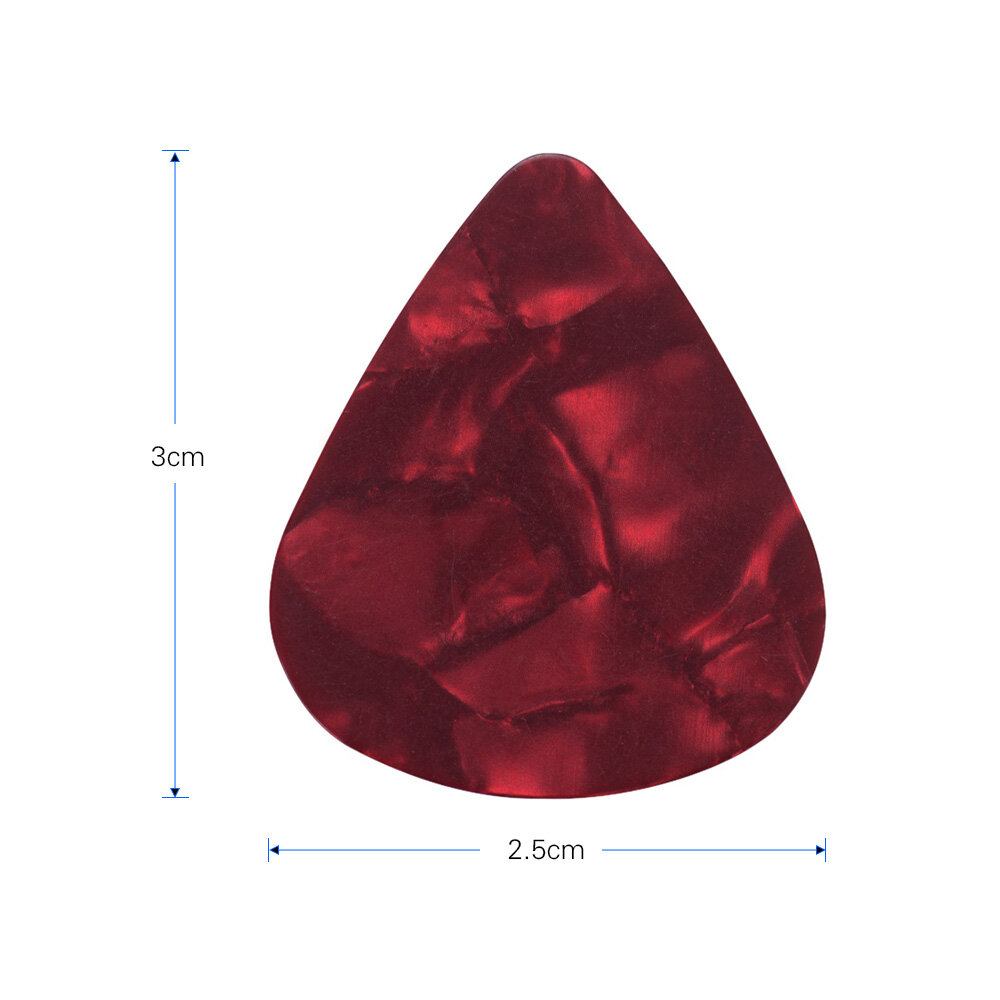 6 шт./упаковка цветных целлулоидных медиаторов для бас-электроакустической гитары (цвета и толщина 0,46 мм/0,71 мм/0,96 мм случайная доставка)