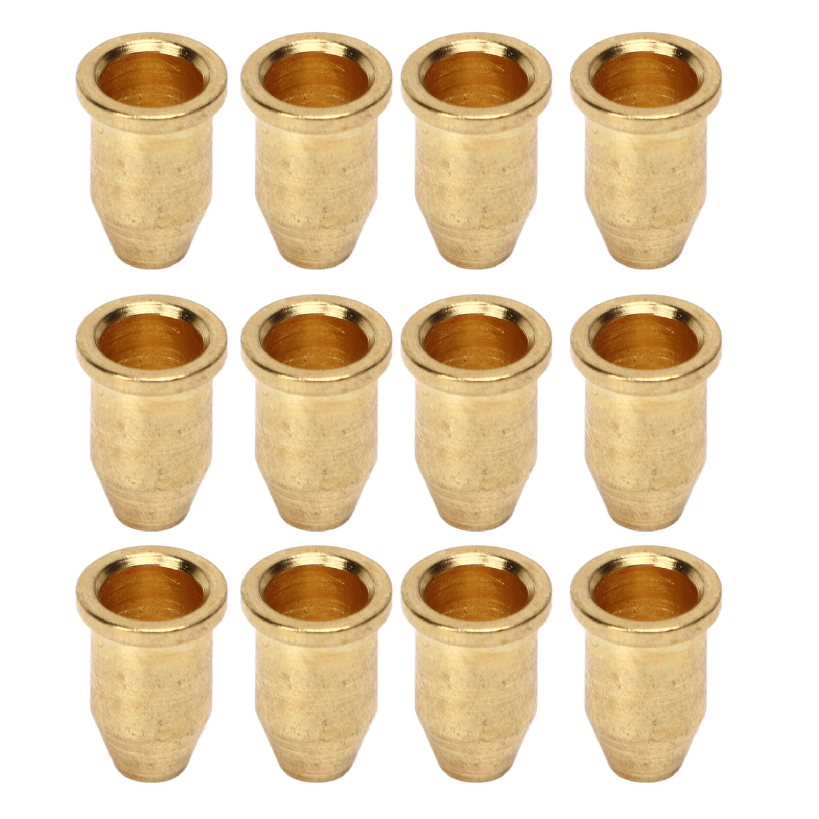12 шт. Наконечники для гитары, крепежные пряжки для струн, втулки для крепления через корпус, детали музыкальных инструментов, золотистые.