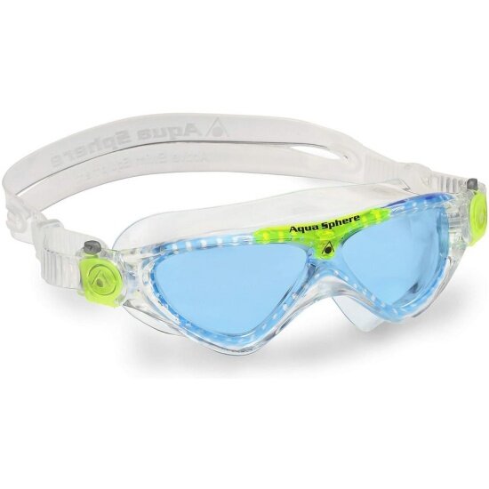 Очки для плавания детские Aqua Sphere Vista jr, прозрачные/лайм