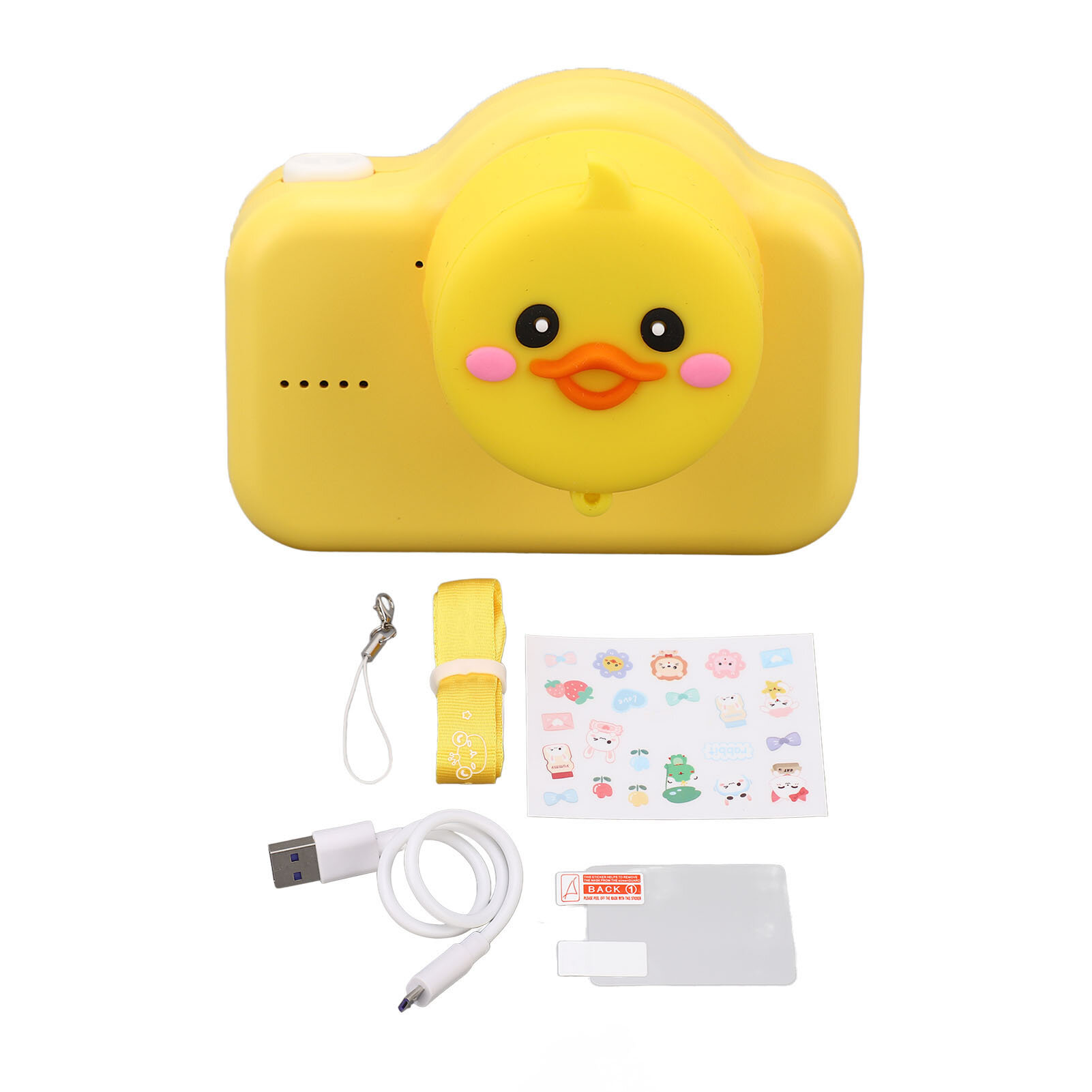 Детская селфи-камера 20 Мп, детская цифровая видеокамера 32 ГБ, портативная детская камера-игрушка для дня рождения, весенняя прогулка, утка из грецкого ореха