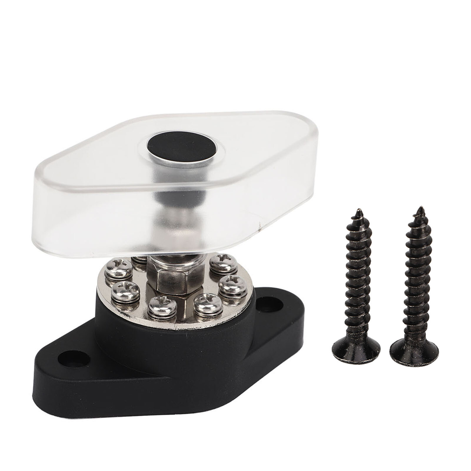 Блок распределения питания, 3/8 дюйма, 180A, 8+1 точечный соединительный столб шинопровода, с прозрачной крышкой