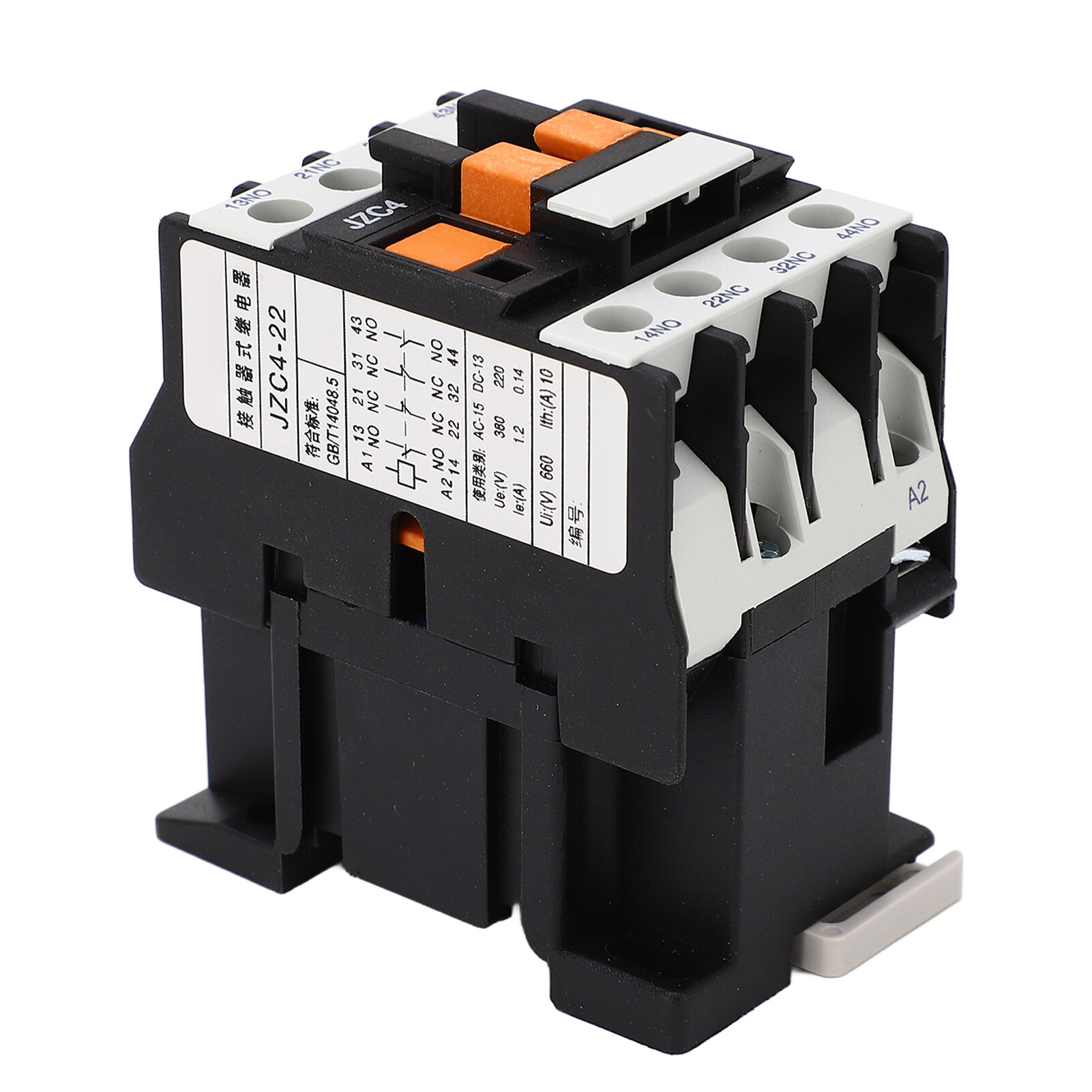 2 Pole AC Contactor, 3 Phase, 2NO 2NC, 660V, удобный монтаж на DIN-рейку, для электросетей