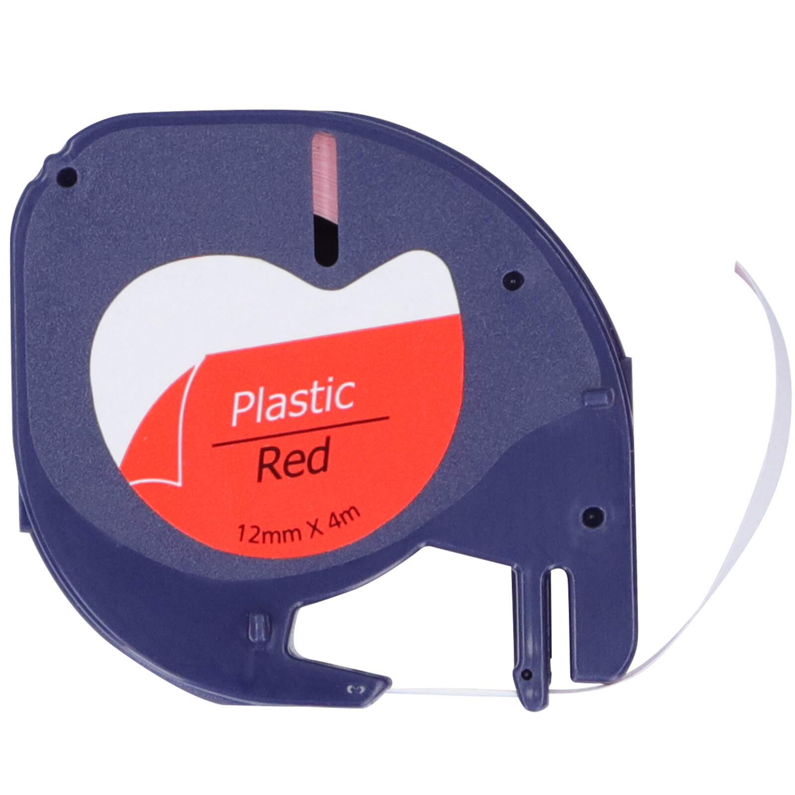 Замена ленты для этикеток для машины DYMO LETRATAG, лента для DIY, аксессуары для печати, 12 мм x 4 метра, черная буква на красном 91203