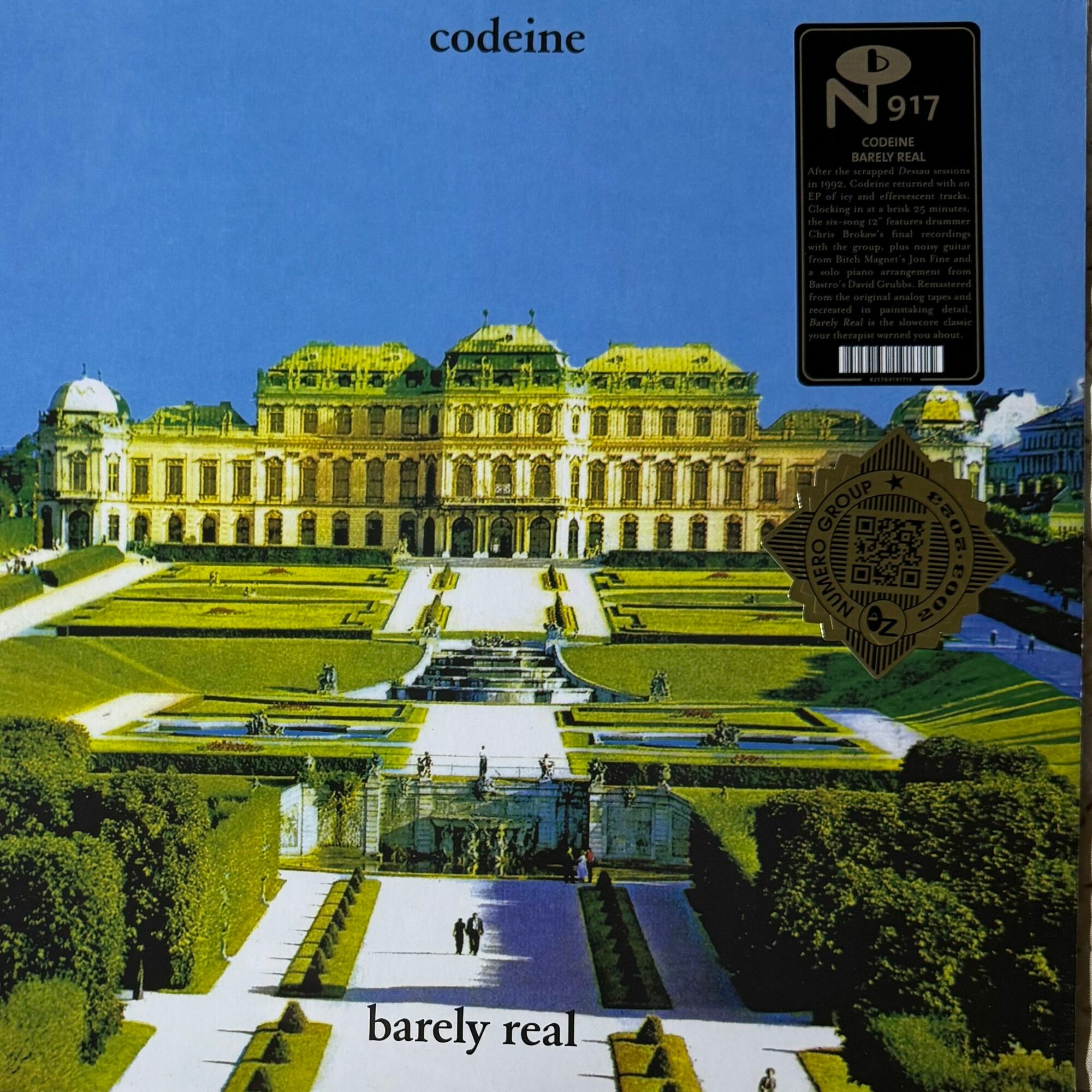 Виниловая пластинка Codeine - Barely Real (Европа 2023г.) EP