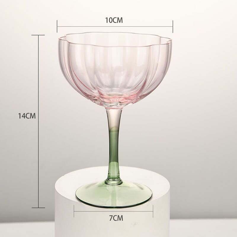 Бокалы для красного вина в цветочек, 2бокала для шампанского