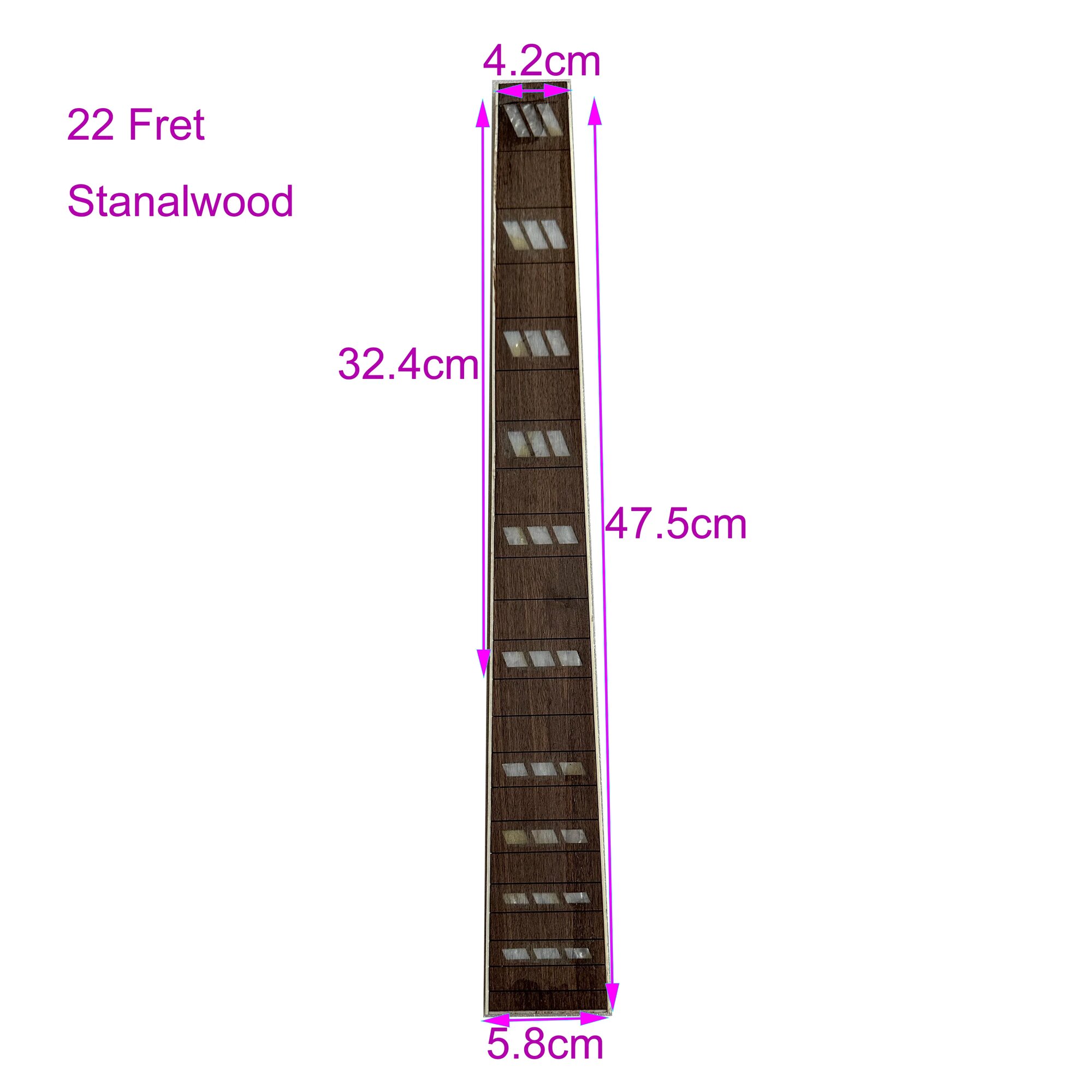 Накладка на гриф для гитары из палисандра 22 лада