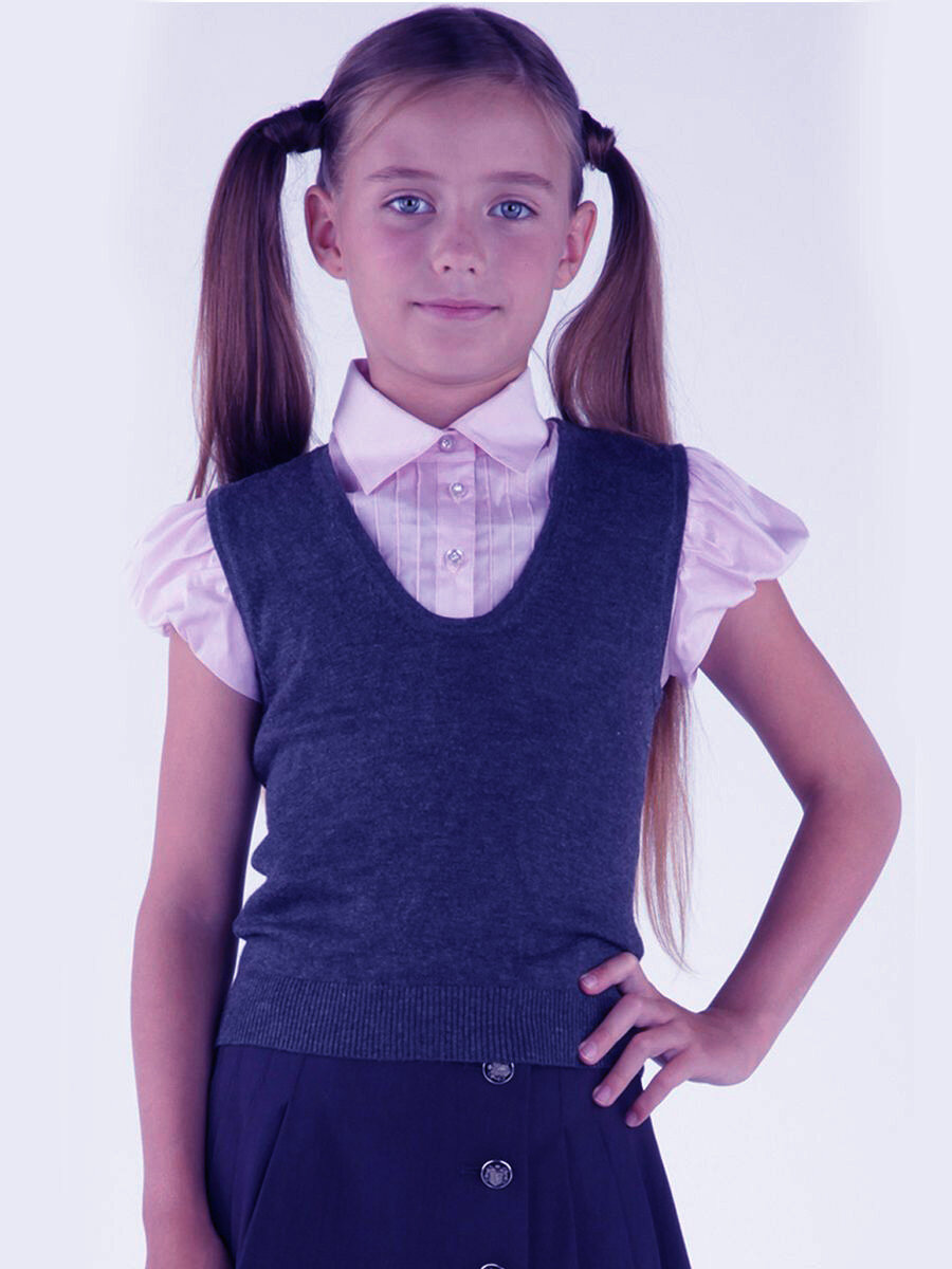 Школьный жилет трикотажный