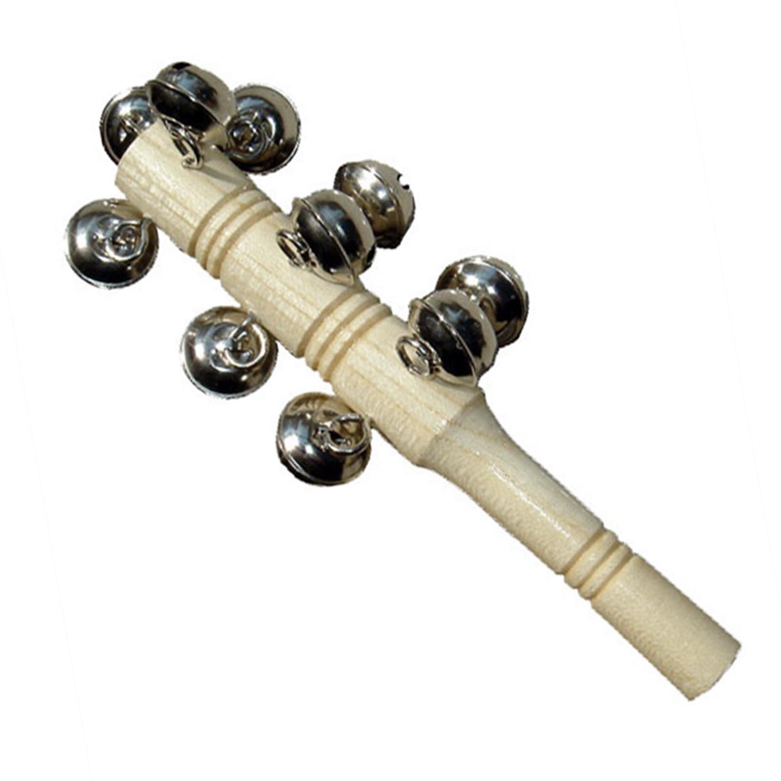 13 звонких колокольчиков с деревянной ручкой, погремушка-колокольчик, шейкер, ударная музыкальная игрушка для детей, раннее образование