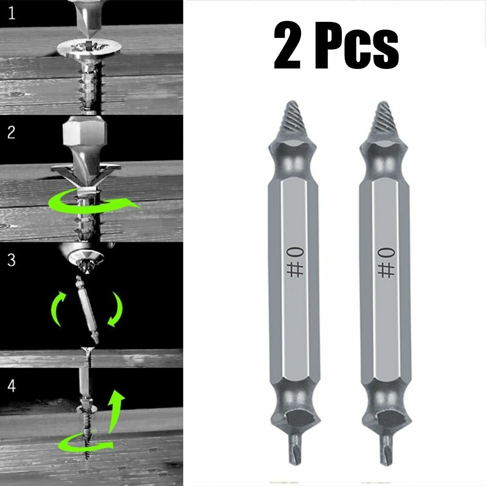 2 шт. 0# экстрактор поврежденных винтов со сверлом инструмент для удаления сломанных винтов 2-3 мм для электродрели аксессуары для электроинструмента