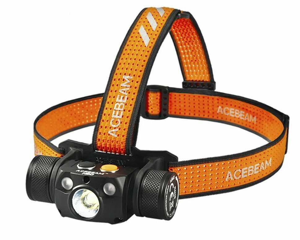 Налобный фонарь Acebeam H30 Neutral white, 21700, диод Cree XH-P 70.2/RG Led, 171 метр, 4000 люмен (Комплект)
