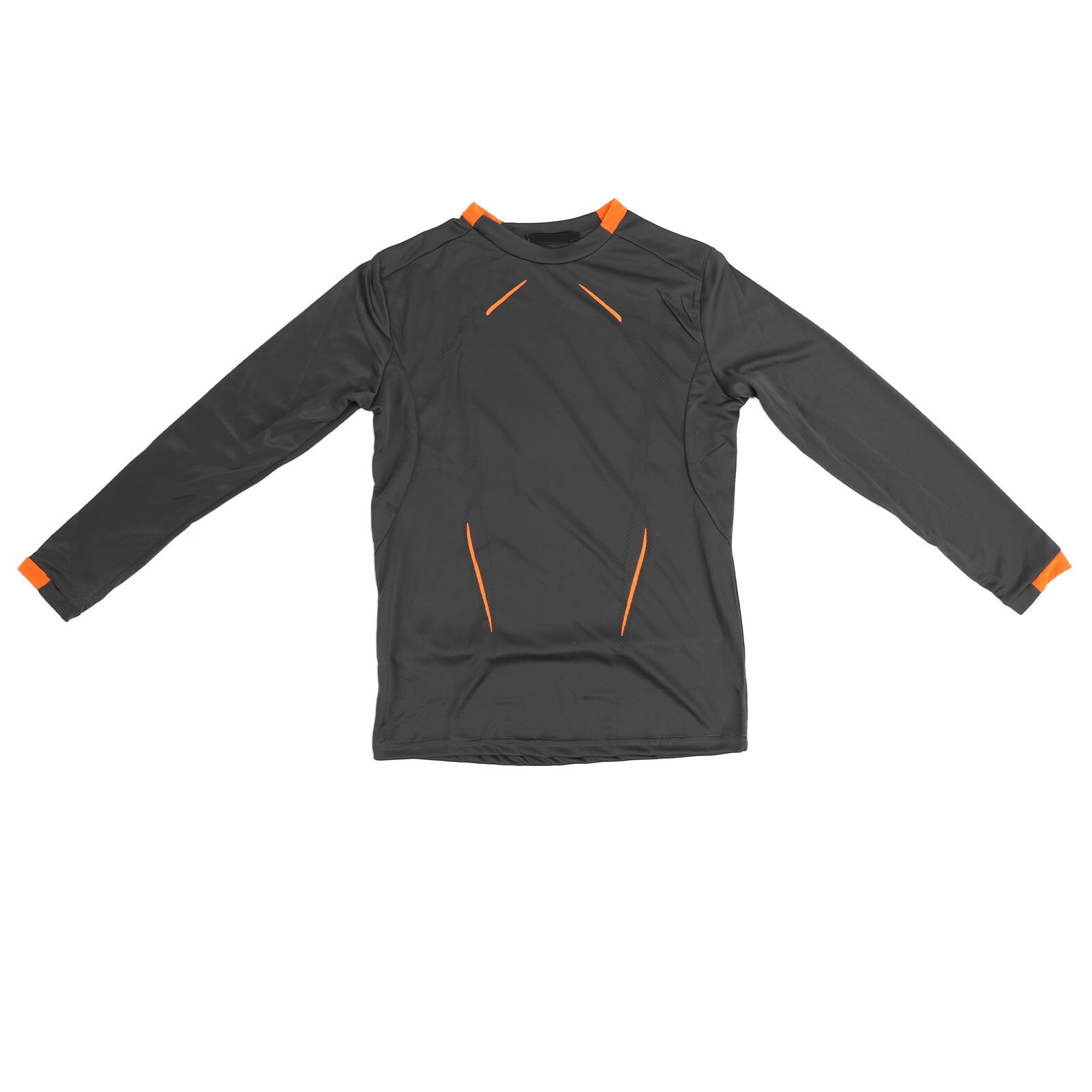 Мужская рубашка Dry Fit, летняя спортивная тренировочная дышащая рубашка с красивым принтом, с длинным рукавом, быстросохнущая, для занятий в спортзале и на открытом воздухе, темно-серая, размер M