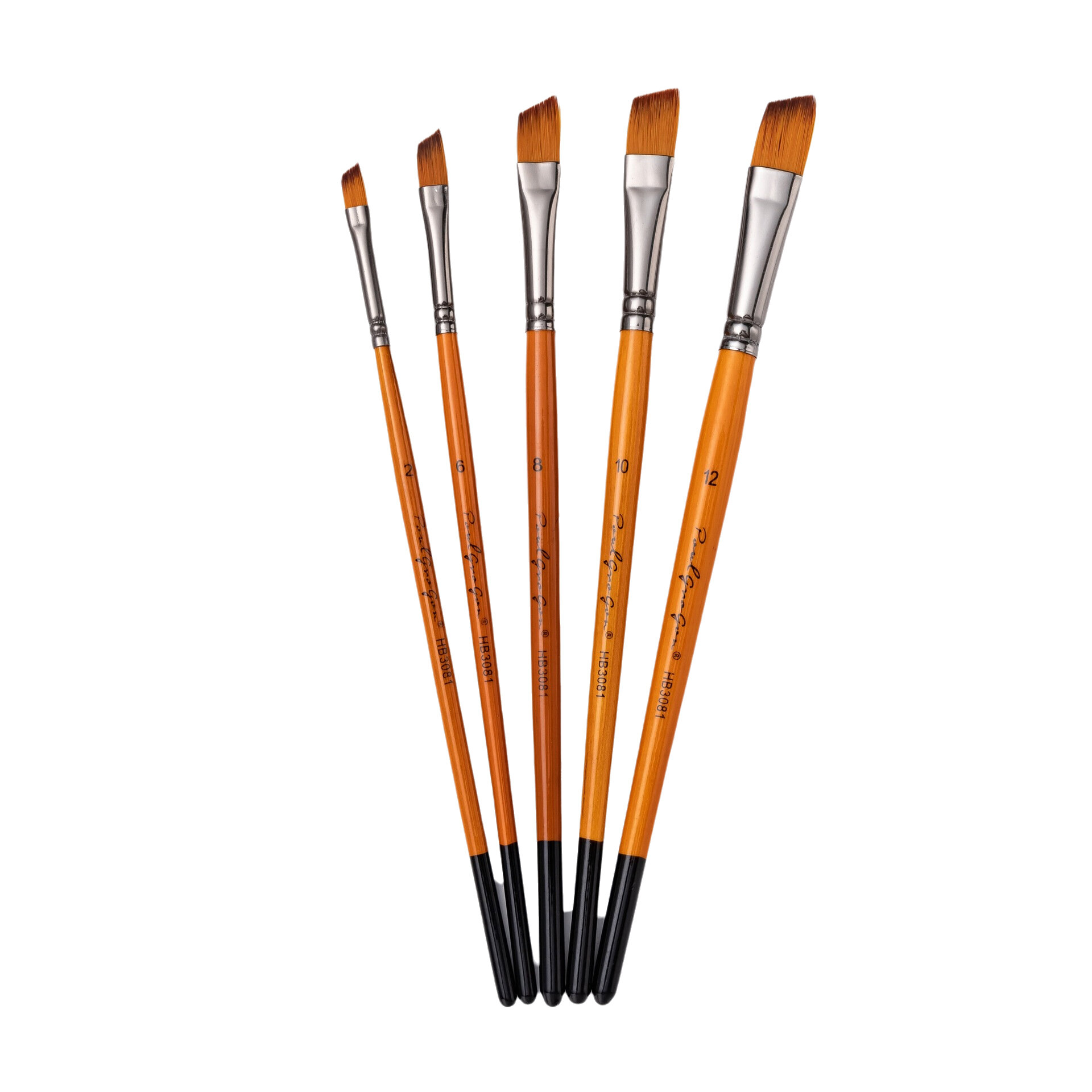 Набор кистей для рисования 5 штук с нейлоновыми щетинами для художников акриловая акварель водноцветная гуашь макияж лица для материалов для рисования художников студентов угловые кисти плоские филберт круглые угловые опционально нить дерево алюминий