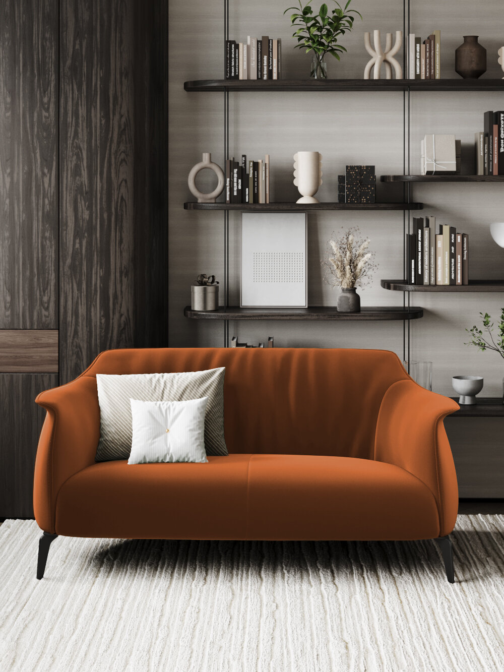 Диван дизайнерский BELLO, микровелюр model rust 144 х 63 х 79 см