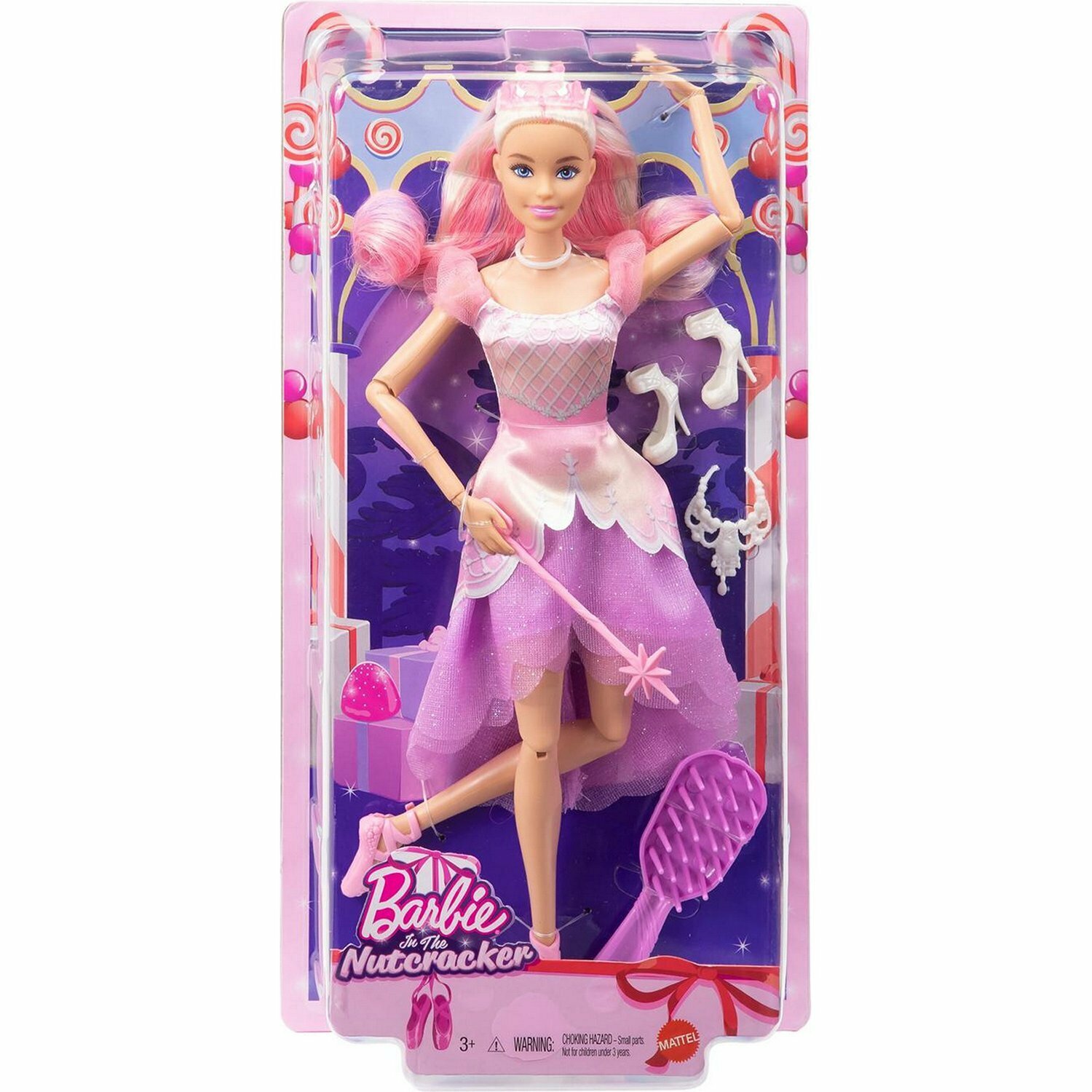 Кукла Barbie Щелкунчик Фея Драже GXD62 розовый