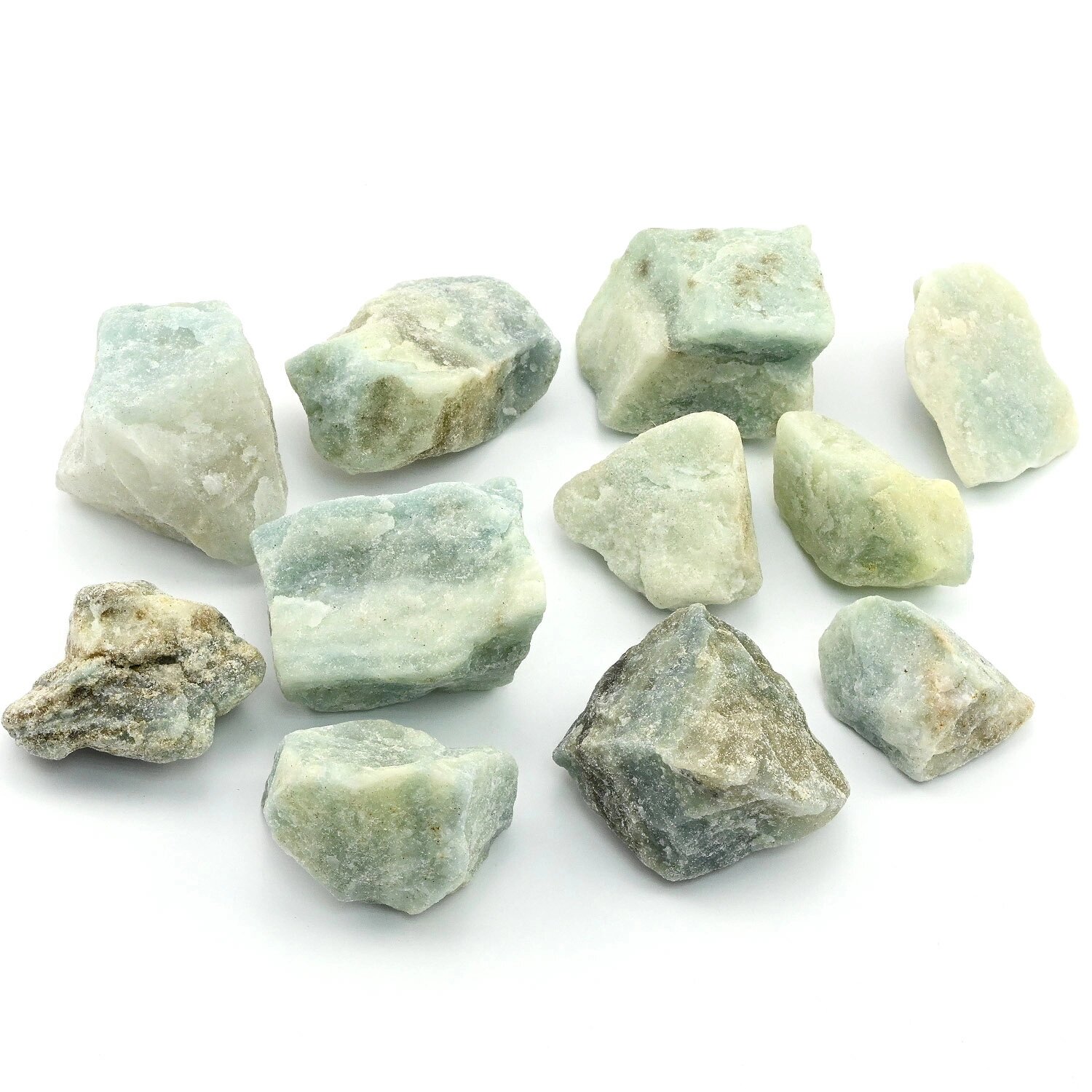 Амазонит необработанные галтовка фракция 20-40мм, упаковка 500г .