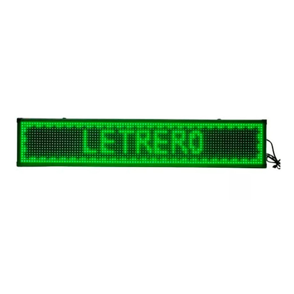 Outdoors LED Billboard Full-Color Advertising Display Screen WiFi Programmable LED Sign Support Scrolling Message Green Red White Multicolor Optional Metal US-Plug 1000*190mm 39.37*7.48in 1 piece