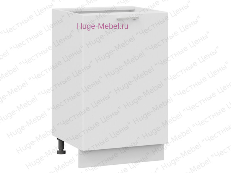 Шкаф кухонный нижний 600 Катрин Ф105 (софт вайт) Huge Mebel. Ширина 600 Высота 840. Модули кухонные нижние