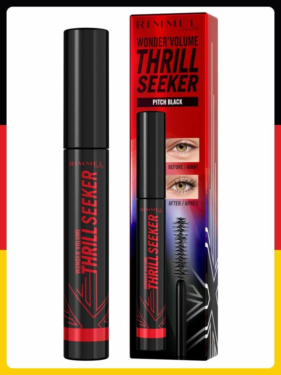 Тушь для ресниц Rimmel Wonder'Volume Thrill Seeker Mascara 004 Pitch Black